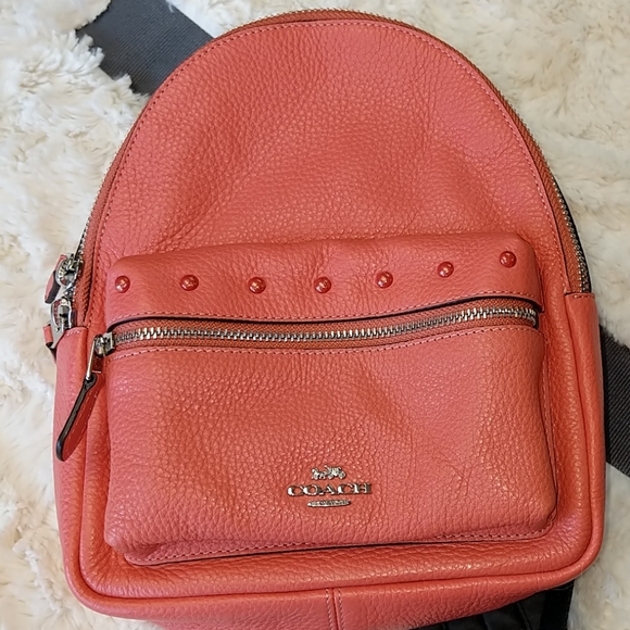Coach | Bags | Coach Charlie Mini Coral Studded Backpack | Poshmark
